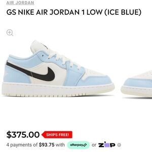 Nike | Shoes | Nike Air Jordan Low Ice Blue | Poshmark